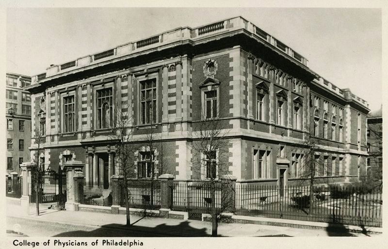 The College of Physicians of Philadelphia Building Historical Marker