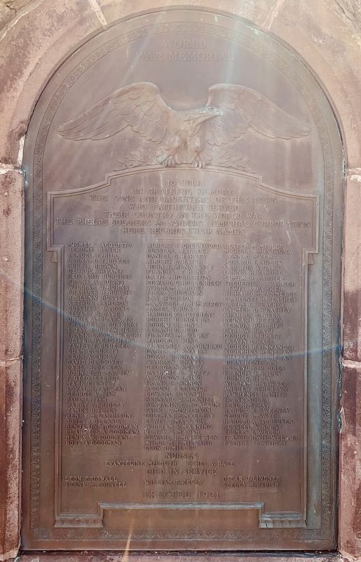 Phelps World War Memorial, a War Memorial