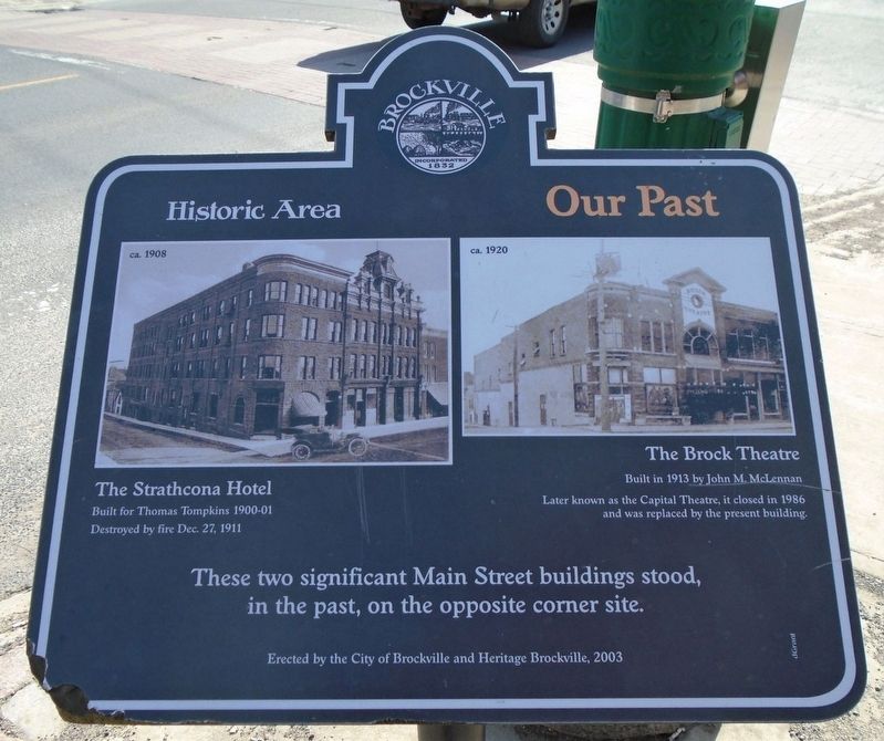 The Strathcona Hotel / The Brock Theatre Historical Marker