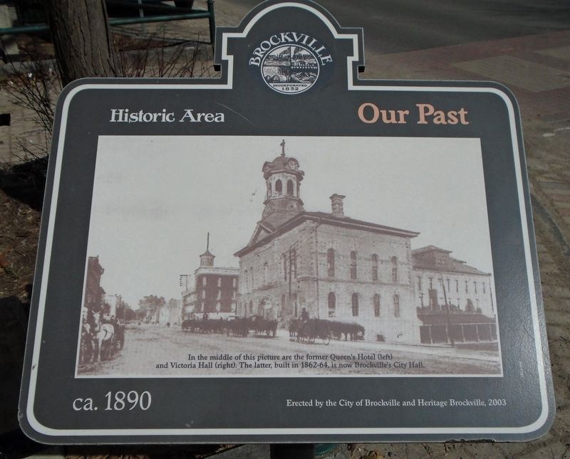 Queen's Hotel and Victoria Hall Historical Marker