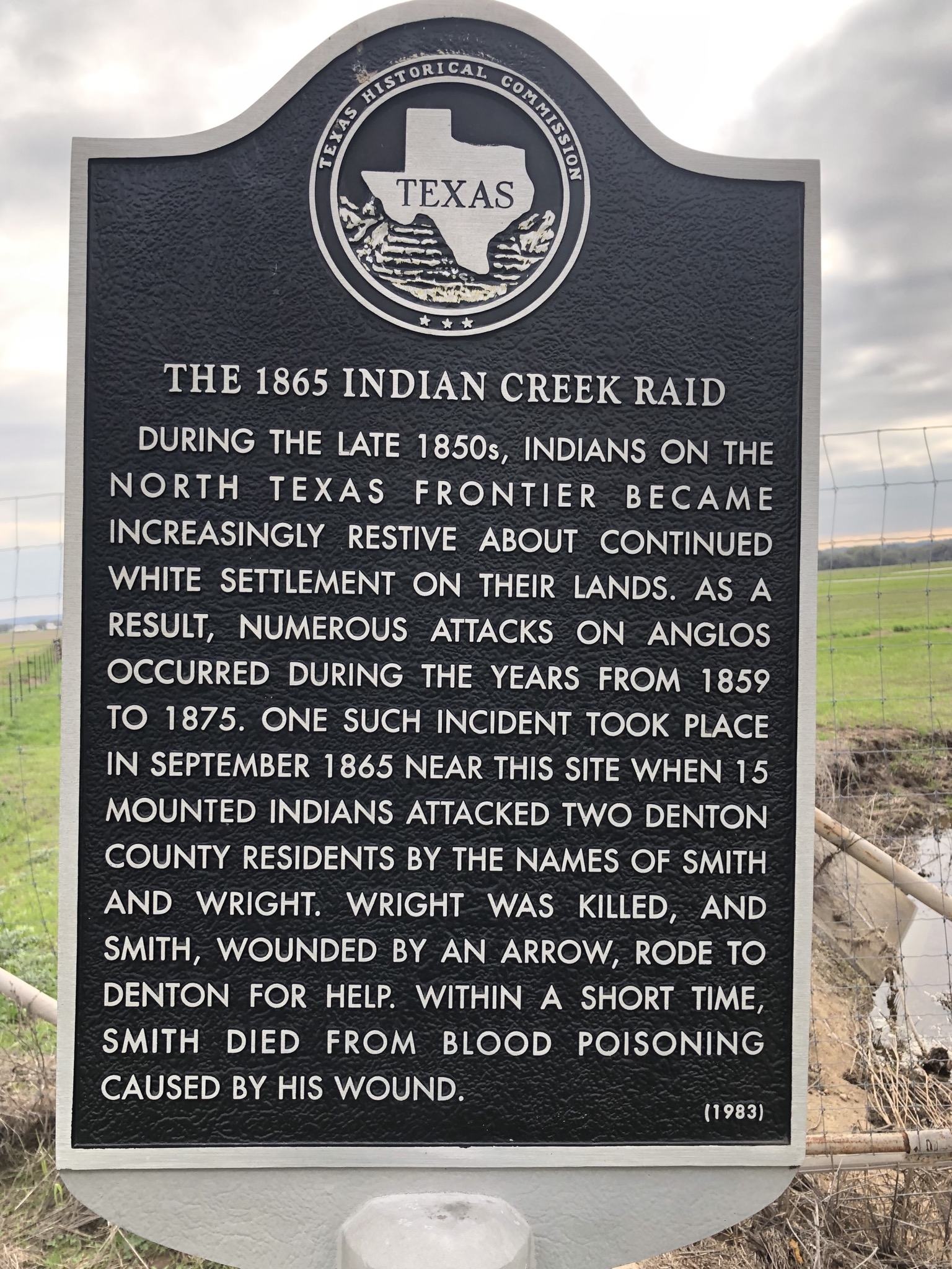 Photo: The 1865 Indian Creek Raid Marker