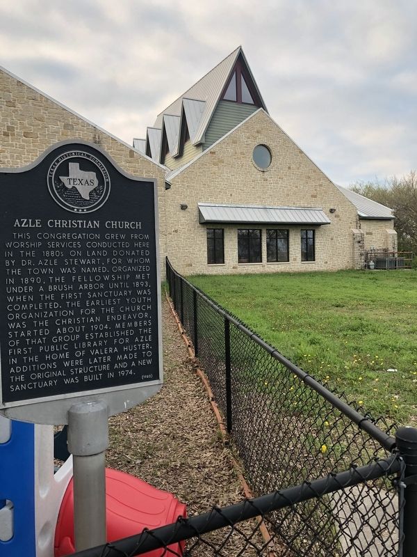 Azle Christian Church Historical Marker