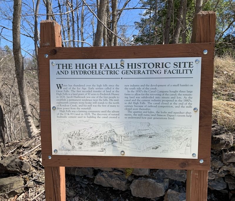 The High Falls Historic Site Historical Marker
