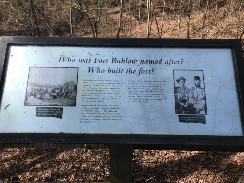 Who was Fort Buhlow named after? Historical Marker