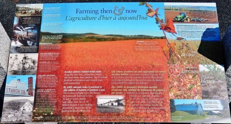 Farming Then & Now / L'agriculture d'hier à aujourd'hui Historical Marker