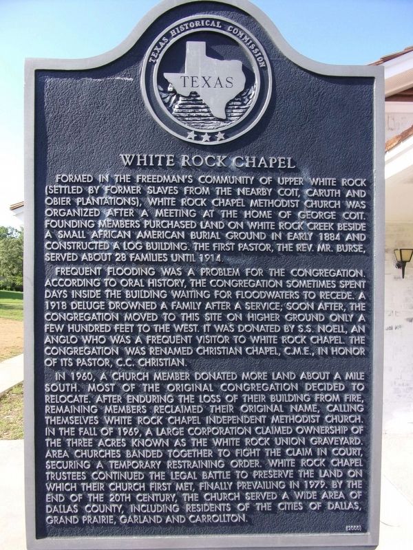 White Rock Chapel Historical Marker