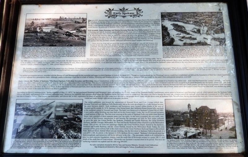 Early Spokane Historical Marker