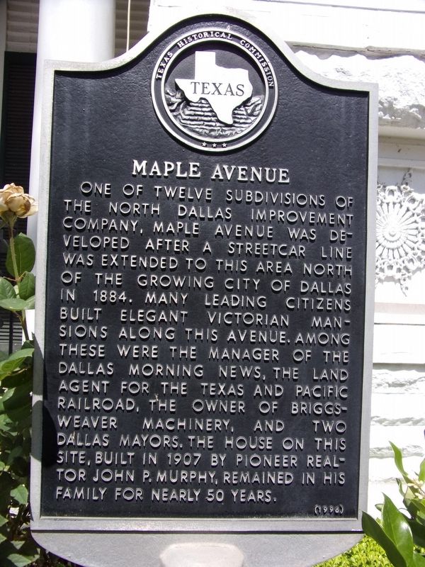 Maple Avenue Historical Marker