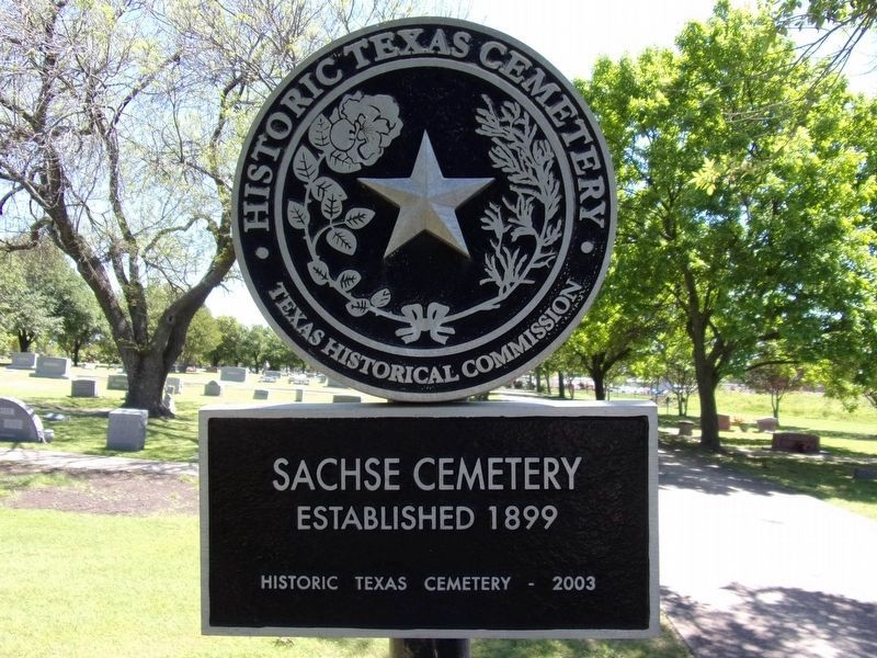 William Sachse Cemetery Historical Marker