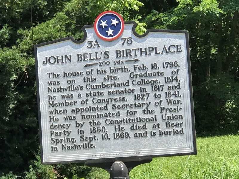 John Bell's Birthplace Historical Marker