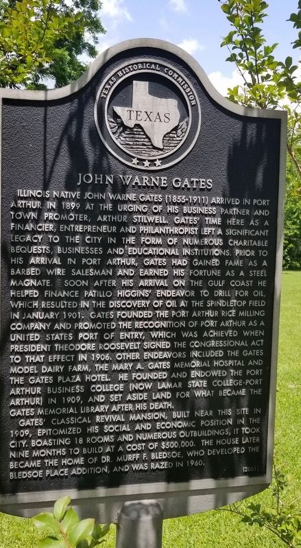 John Warne Gates Historical Marker
