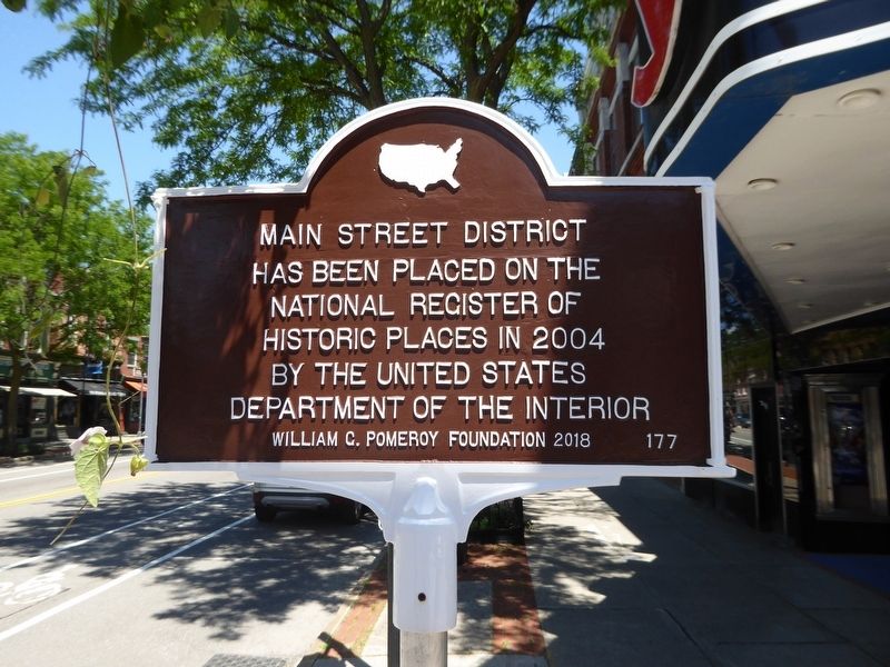 Main Street District Historical Marker