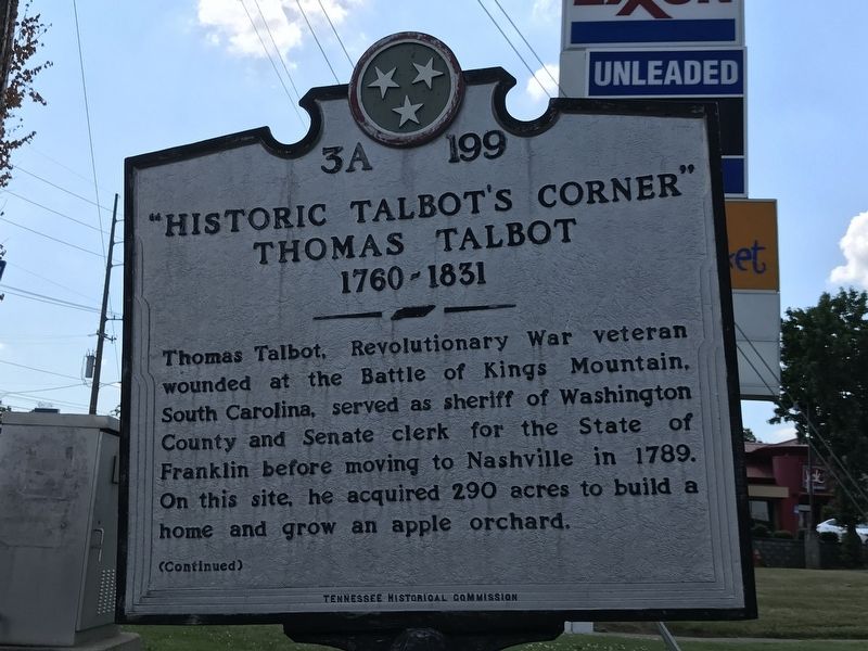 "Historic Talbot's Corner" / Thomas Talbot 1760-1831 Historical Marker