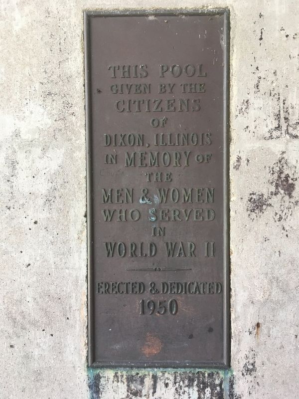 Dixon Memorial Swimming Pool Historical Marker
