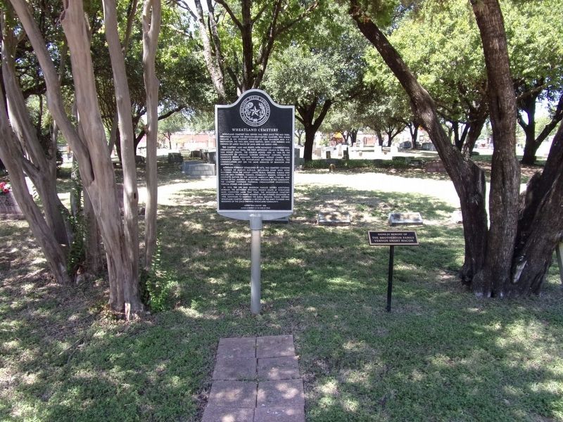 Wheatland Cemetery Historical Marker