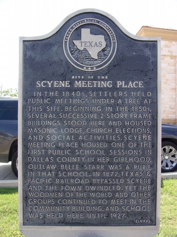 Site of the Scyene Meeting Place Historical Marker