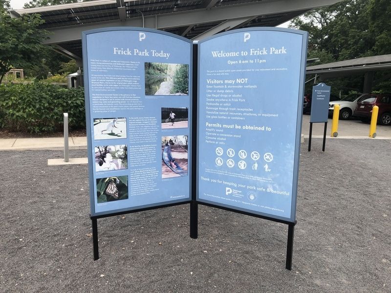 Frick Park Today Historical Marker