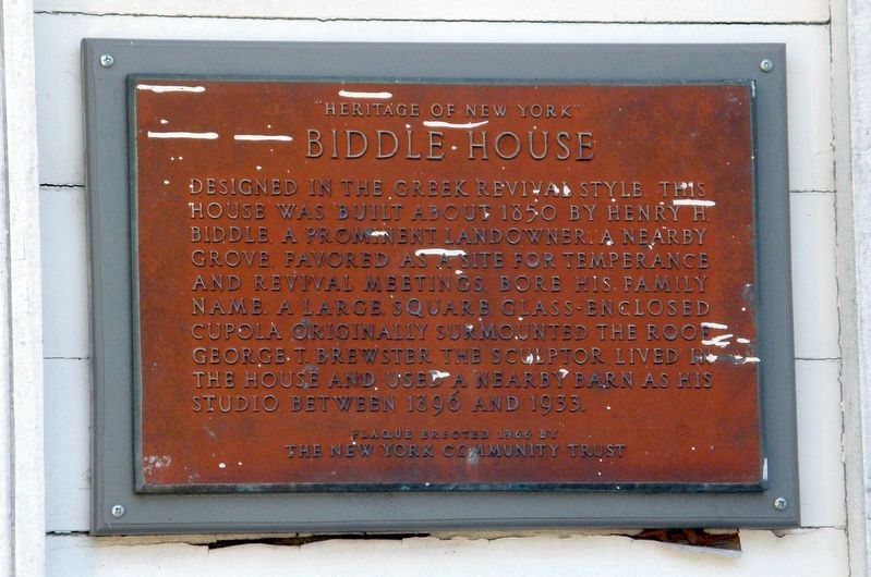 Biddle House Historical Marker