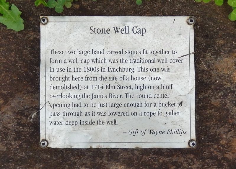 Stone Well Cap Historical Marker