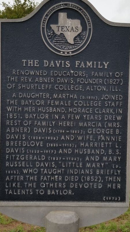 The Davis Family Historical Marker