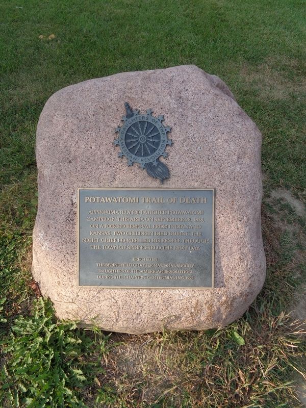 Potawatomi Trail of Death Historical Marker