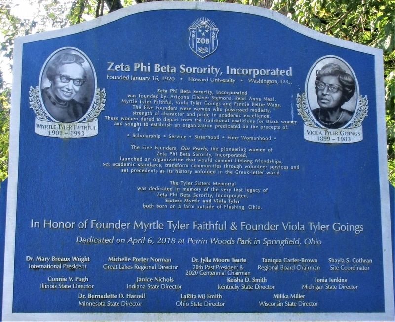 Zeta Phi Beta Sorority, Incorporated Historical Marker