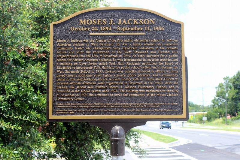 Moses J. Jackson Historical Marker
