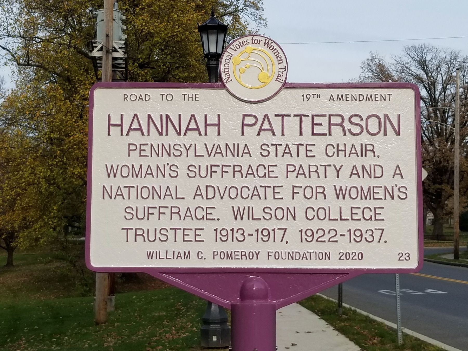 Hannah Patterson Historical Marker