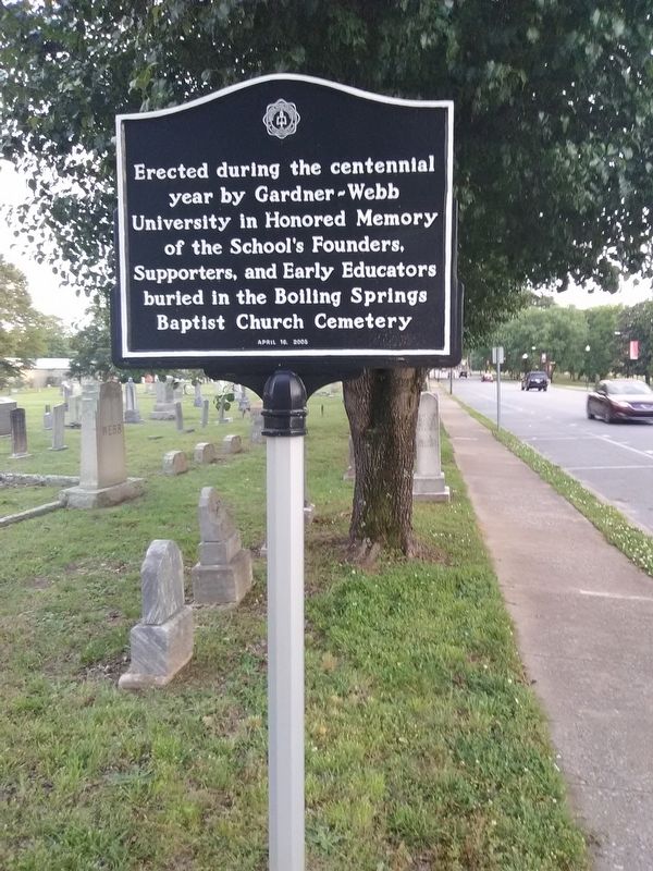 Boiling Springs Baptist Church Cemetery Historical Marker