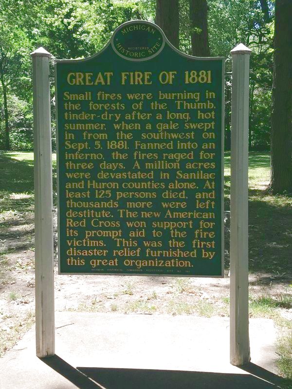 Great Fire of 1881 Historical Marker