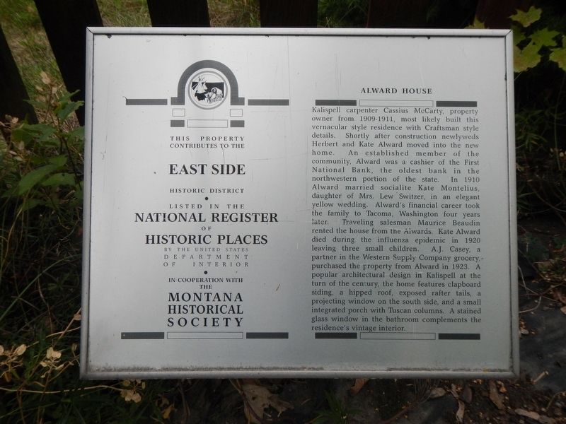 Alward House Historical Marker