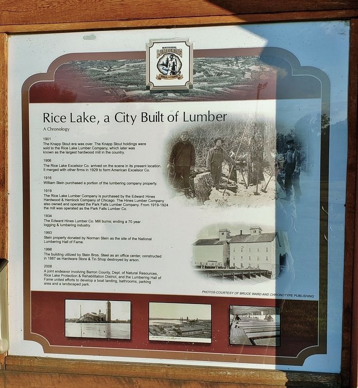 Rice Lake, a City Built of Lumber Historical Marker