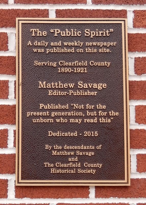 The "Public Spirit" Historical Marker