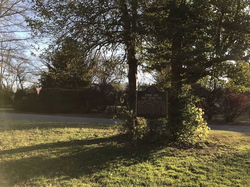 Spring Fort Built Before 1782 Historical Marker