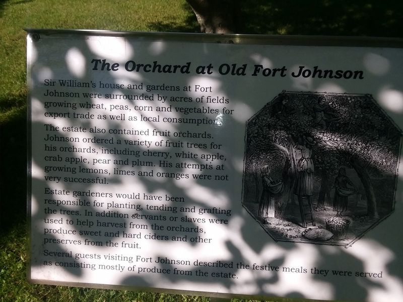 The Orchard at Old Fort Johnson Historical Marker
