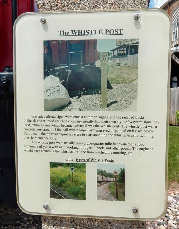 The Whistle Post Historical Marker