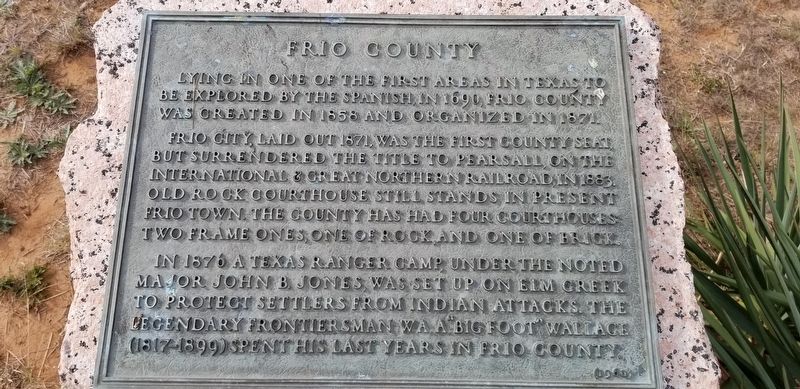 Frio County Historical Marker