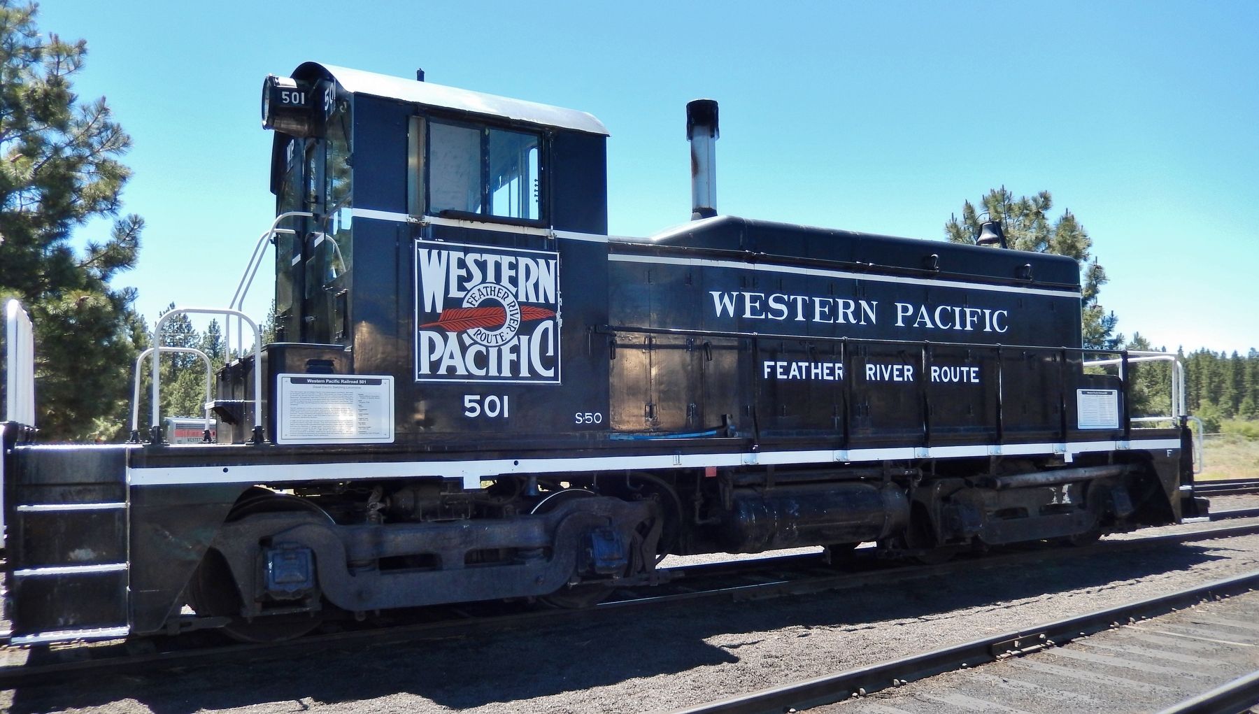 Western Pacific Railroad 501 Historical Marker