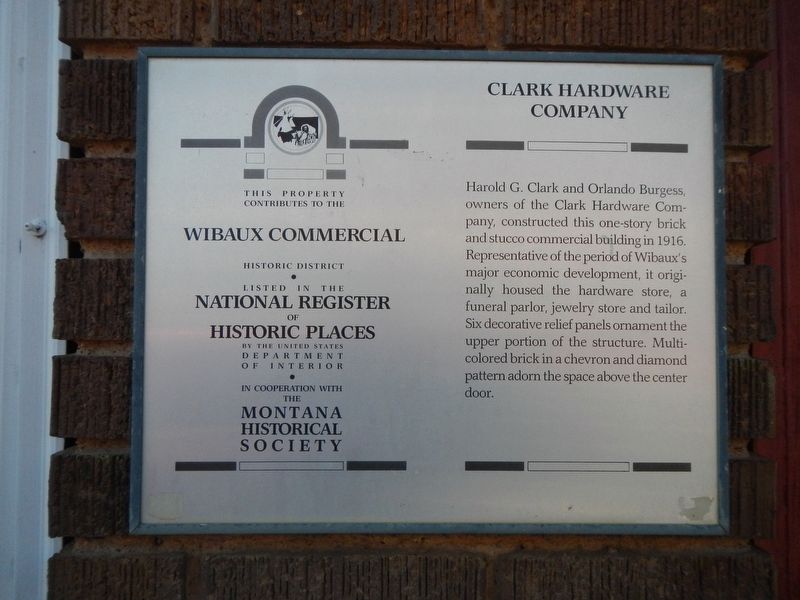 Clark Hardware Company Historical Marker