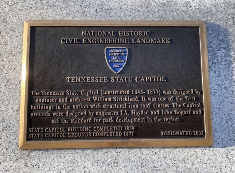 Tennessee State Capitol Historical Marker
