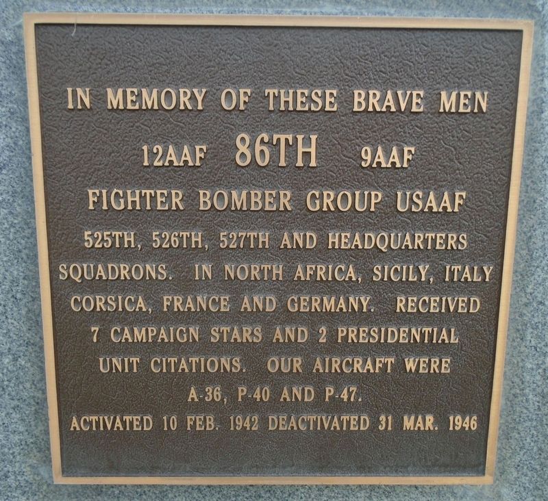 86th Fighter Bomber Group, a War Memorial