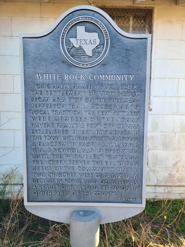 White Rock Community Historical Marker