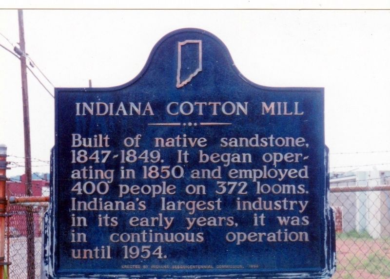Indiana Cotton Mill Historical Marker