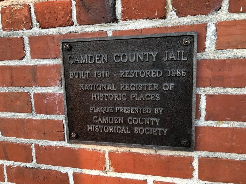 Camden County Jail Historical Marker