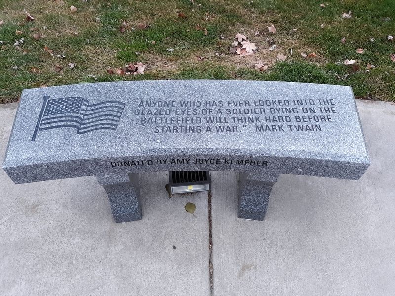 Veterans Memorial Bench, a War Memorial