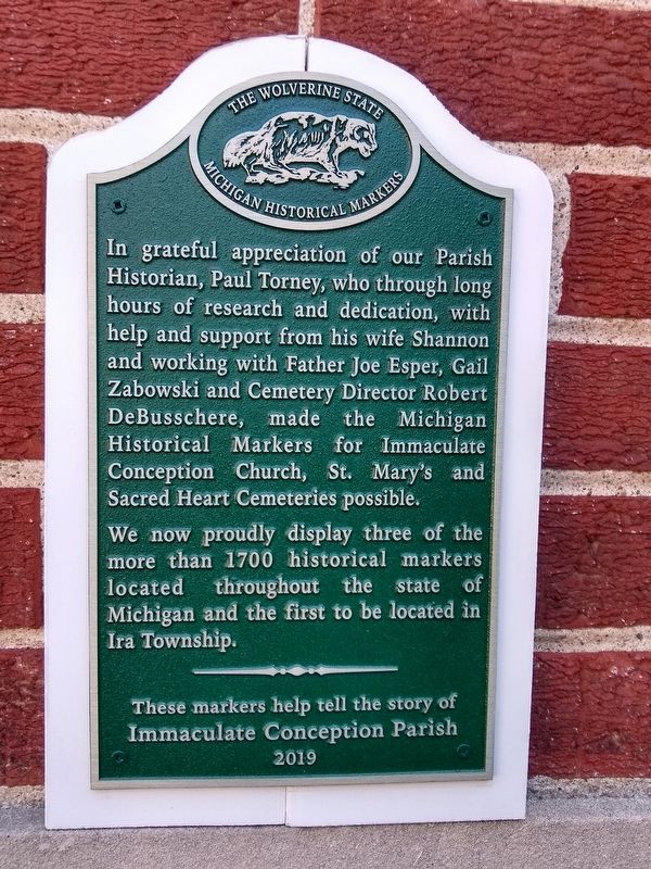 Paul Torney and Michigan Historical Markers Historical Marker