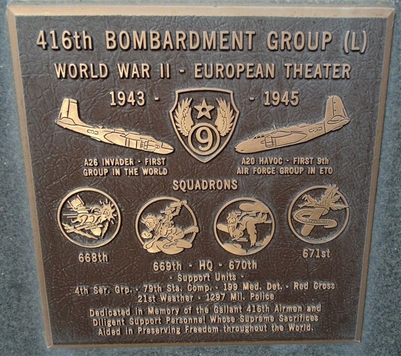 416th Bombardment Group (L), a War Memorial