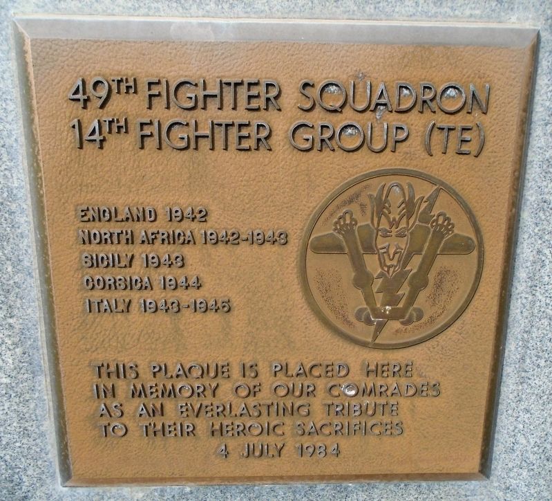 49 th Fighter Squadron, a War Memorial