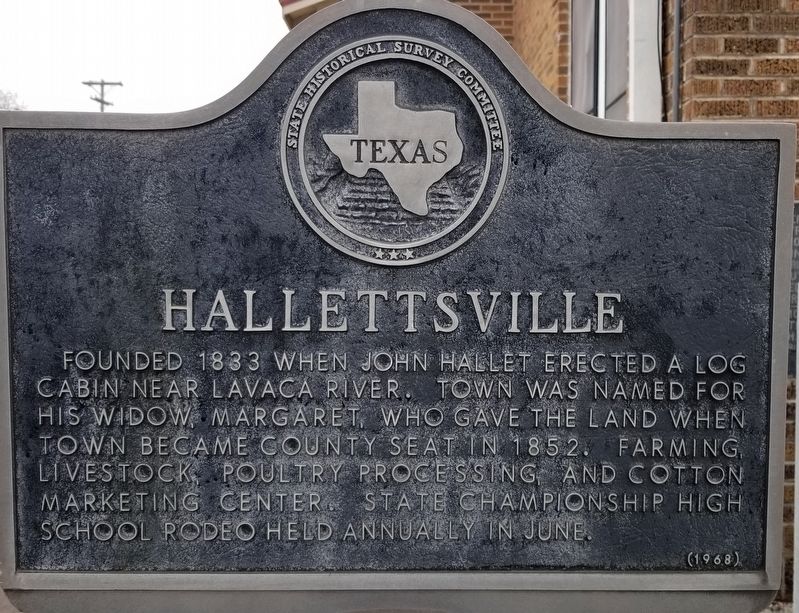 Hallettsville Historical Marker
