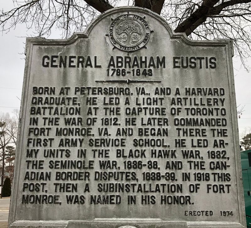 General Abraham Eustis Historical Marker